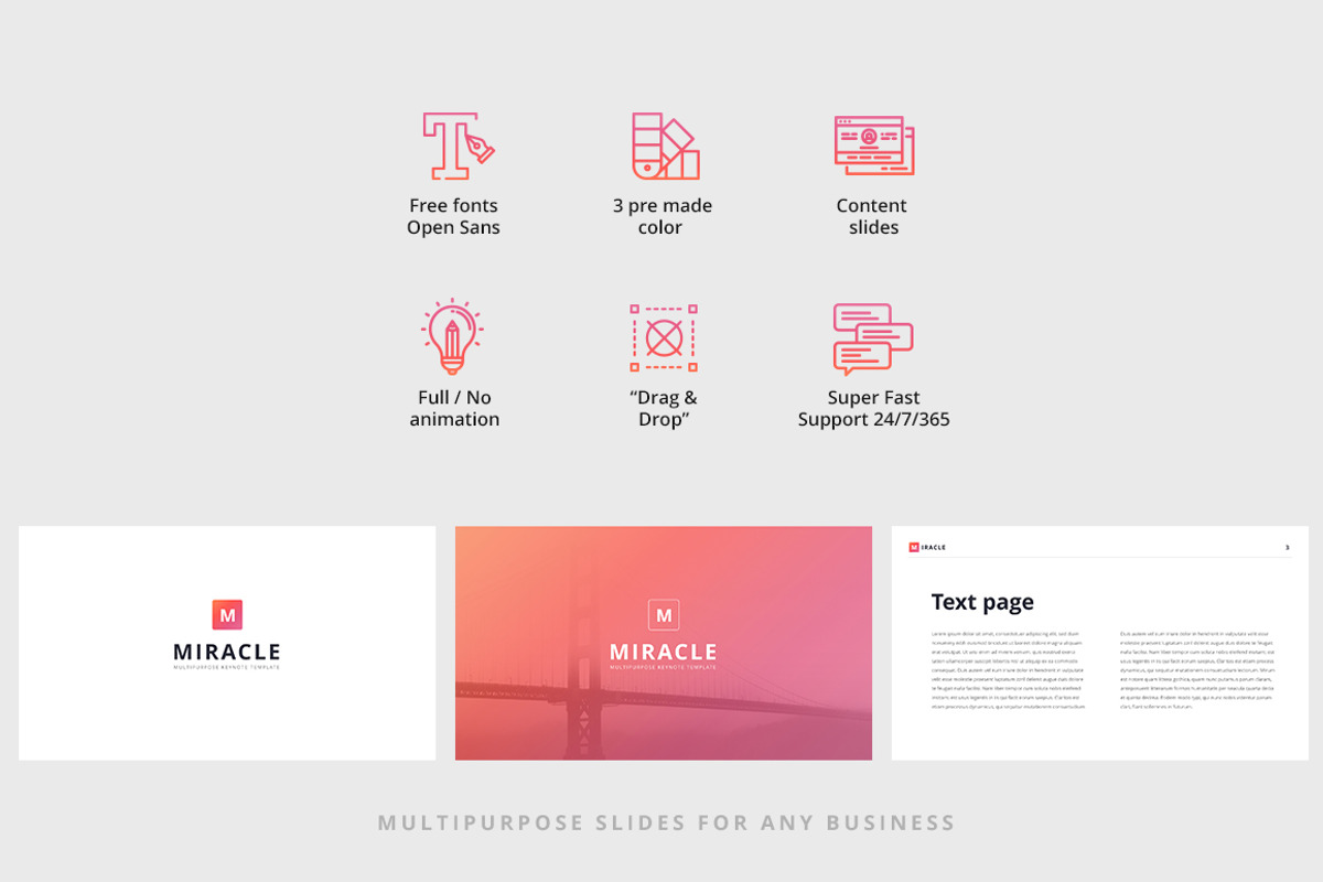 Miracle Modern PowerPoint Template, a Presentation Template by HiSlide.io