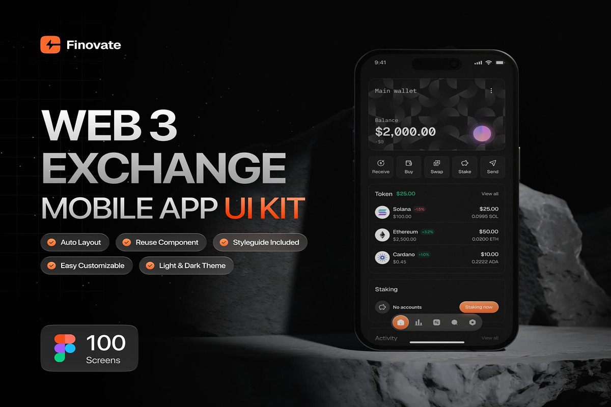 Web3 Crypto Mobile App UI Kit