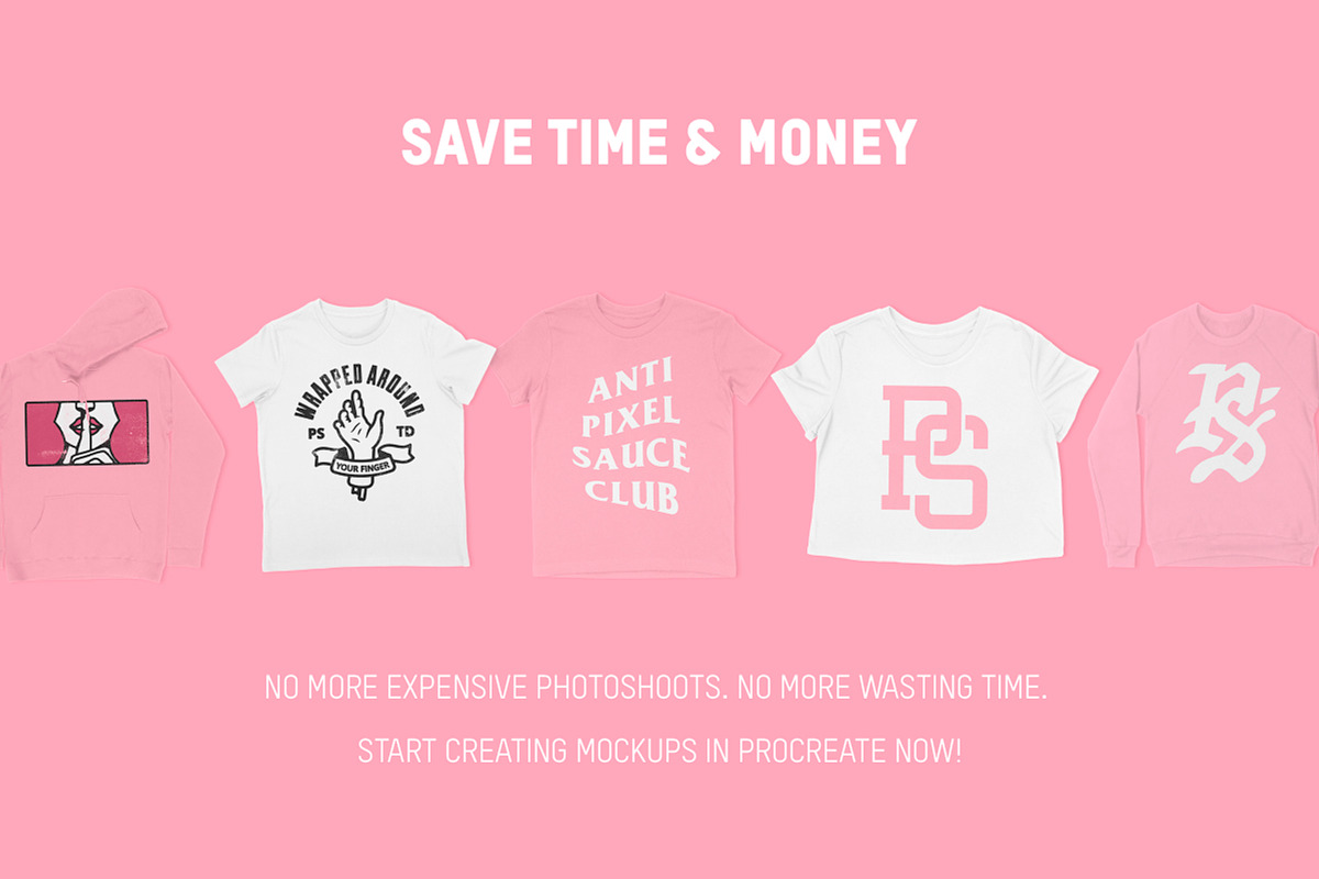 Procreate Apparel Mockup Bundle, a Hoody Mockup by Pixel Sauce™