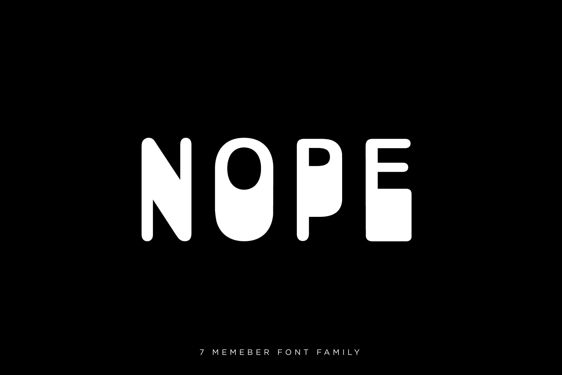 NOPE Font Family, a Sans Serif Font by Midnight Grim