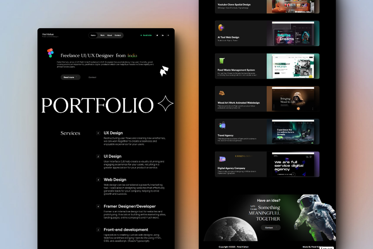 Fully Animated Portfolio Website | Creative Market