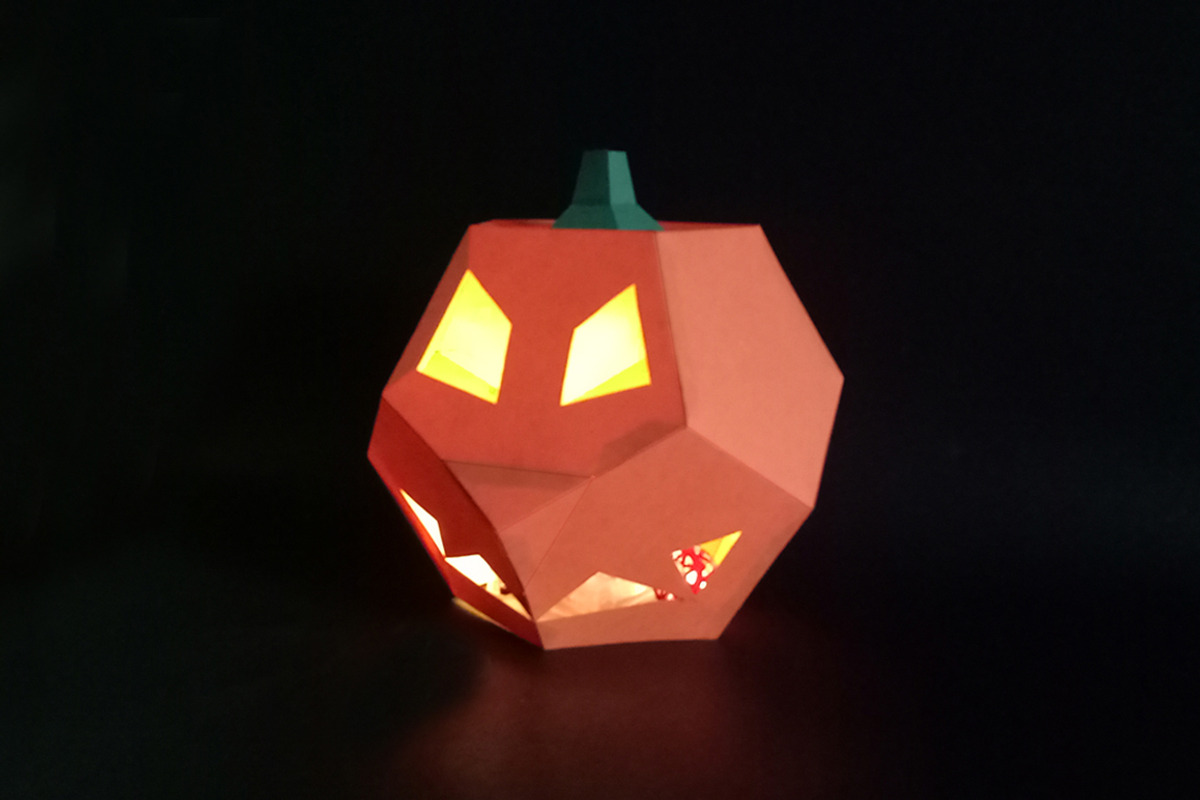 DIY Halloween Pumpkin -3d papercraft, a Templates & Theme by PAPER amaze