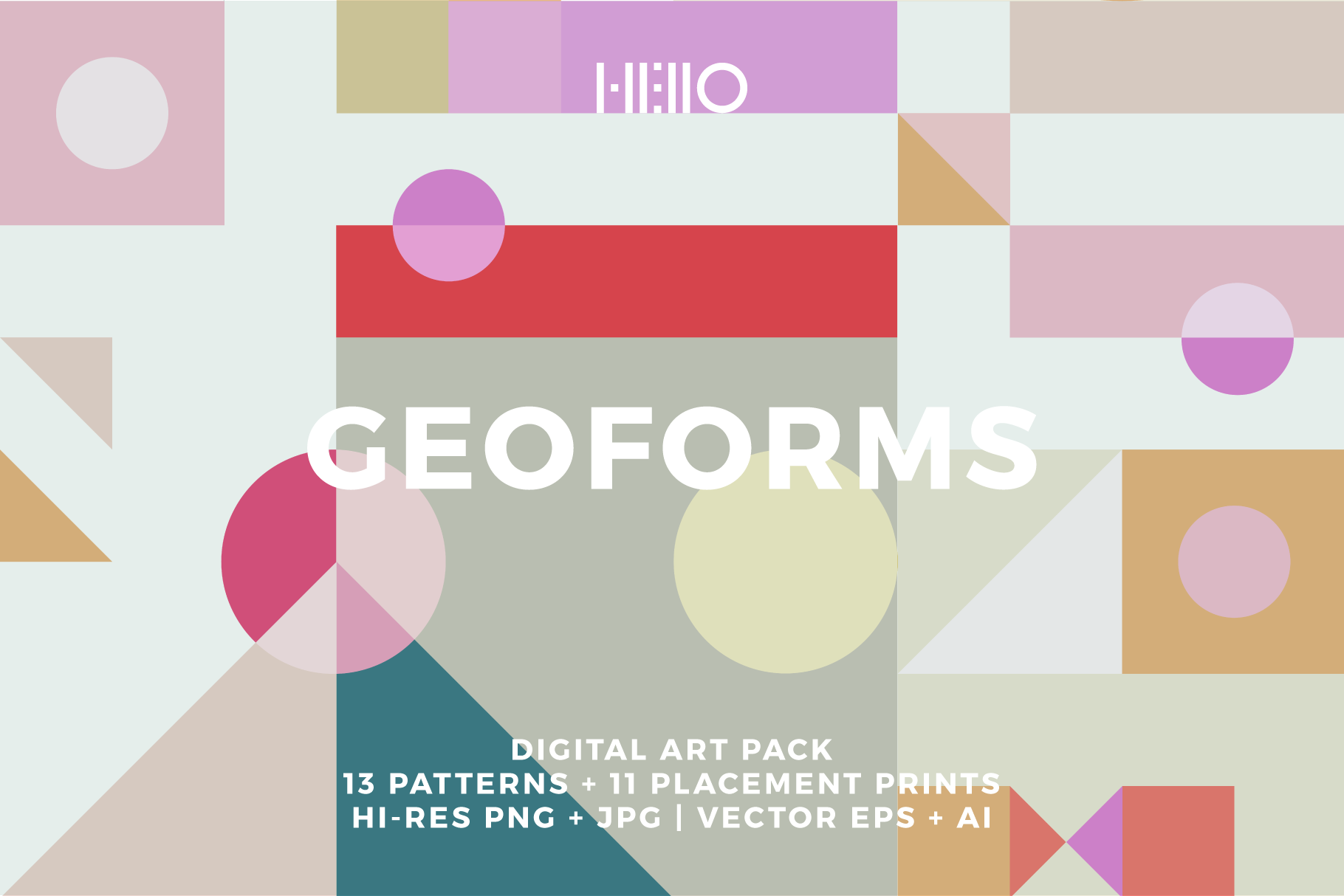Update! Geoforms Geo Patterns, a Pattern Graphic by Hello Mart