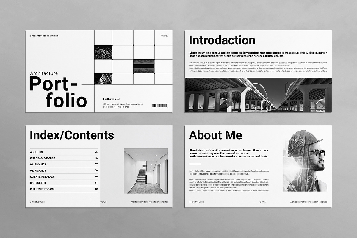 Architecture Portfolio Presentation, a Presentation Template by E-Type
