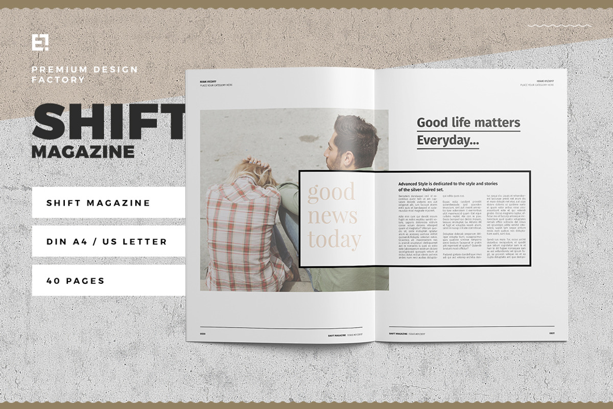Shift Magazine, a Magazine Template by Egotype