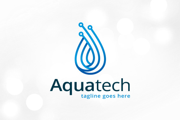 Aqua Technology Logo Template, a Branding & Logo Template by gunaonedesign