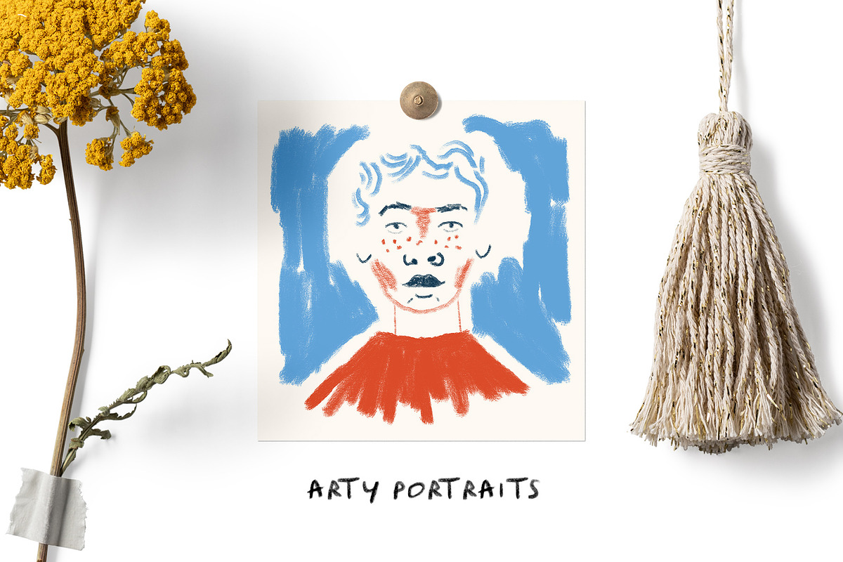 PS Arty Portraits Builder Crayon, a Person Illustration by Emma Make