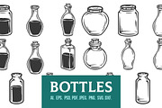 Bottles, an Object Graphic by CGterminal | Creative Market