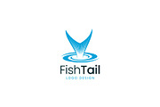 Fish Tail and Water Wave Logo Design, a Branding & Logo Template by ...