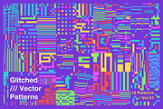 Glitched | Vector Patterns | Vol. 01, a Wallpaper Graphic by dvtchk