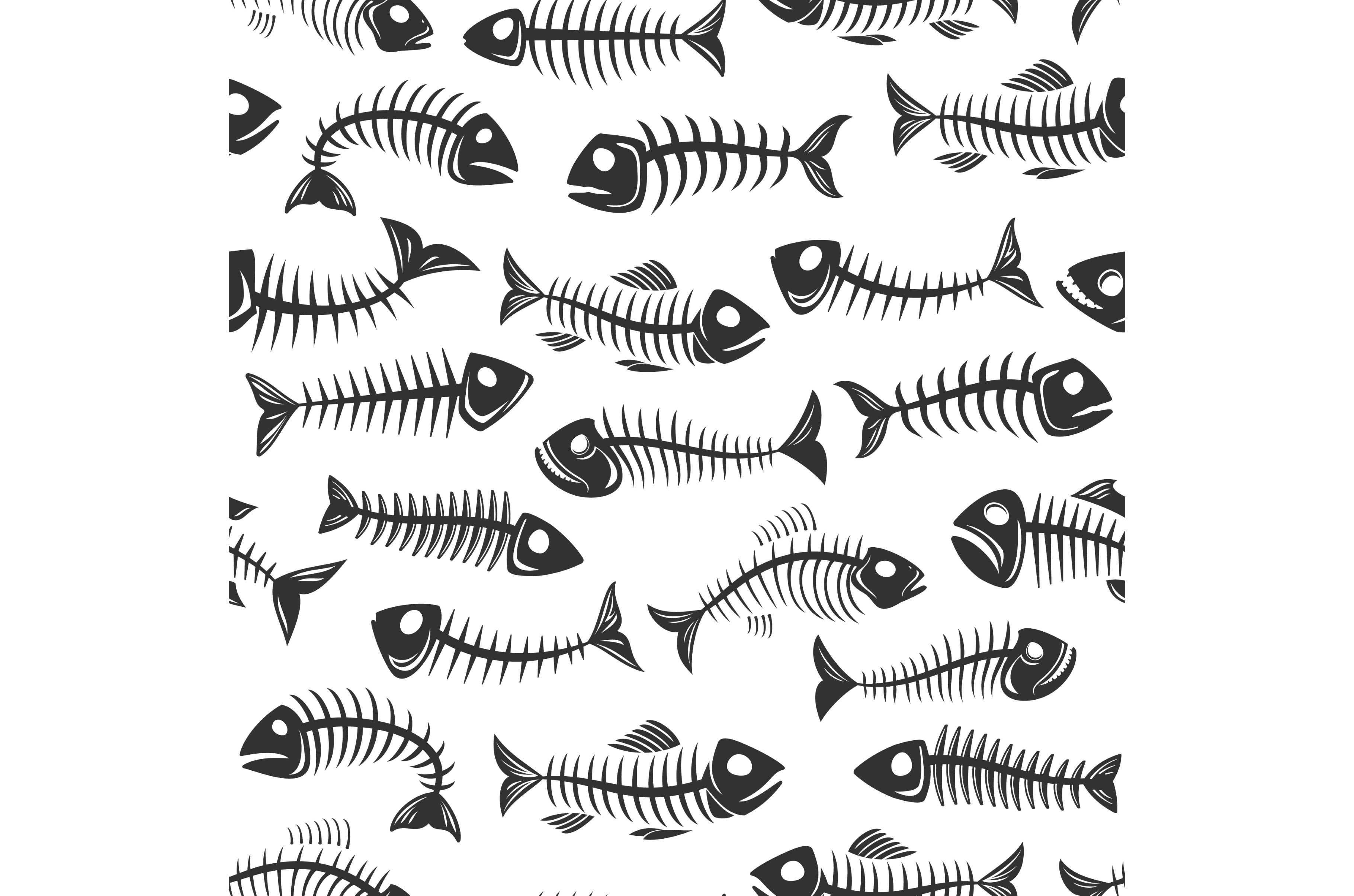 Fish bone skeleton pattern | Animal Illustrations ~ Creative Market