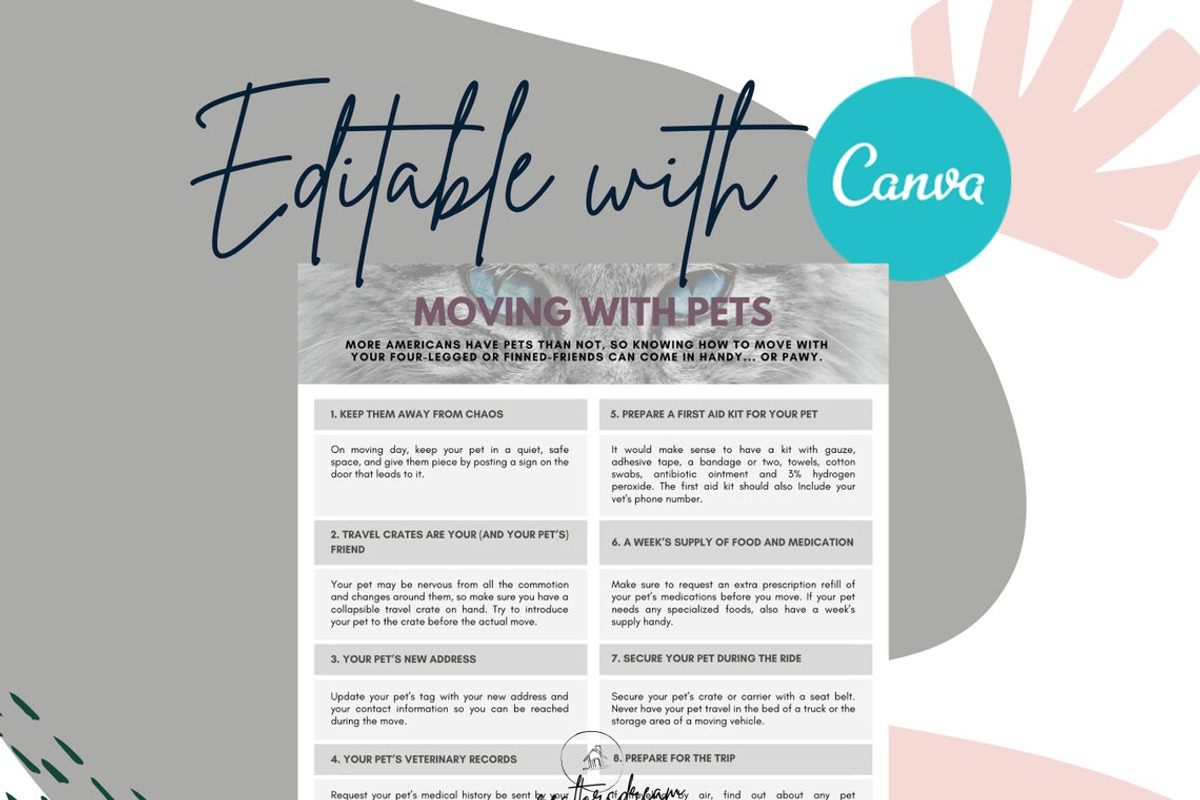 Moving with Pets Checklist Flyer