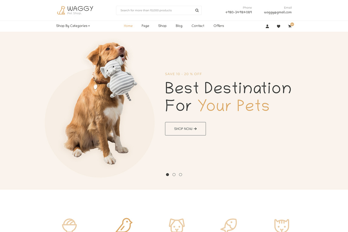 Pet Shop E-Commerce Website Template