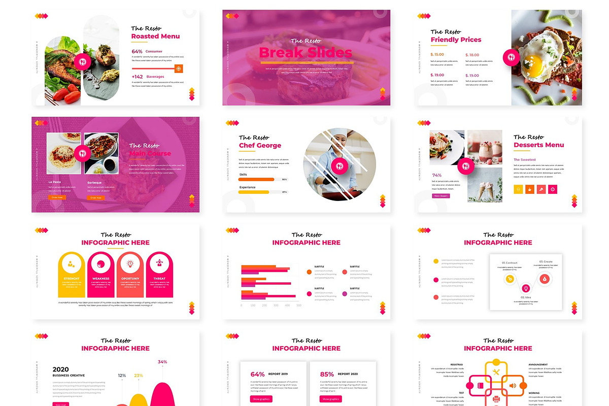 Restaurante - Google Slides Template, a Presentation Template by AQR Studio