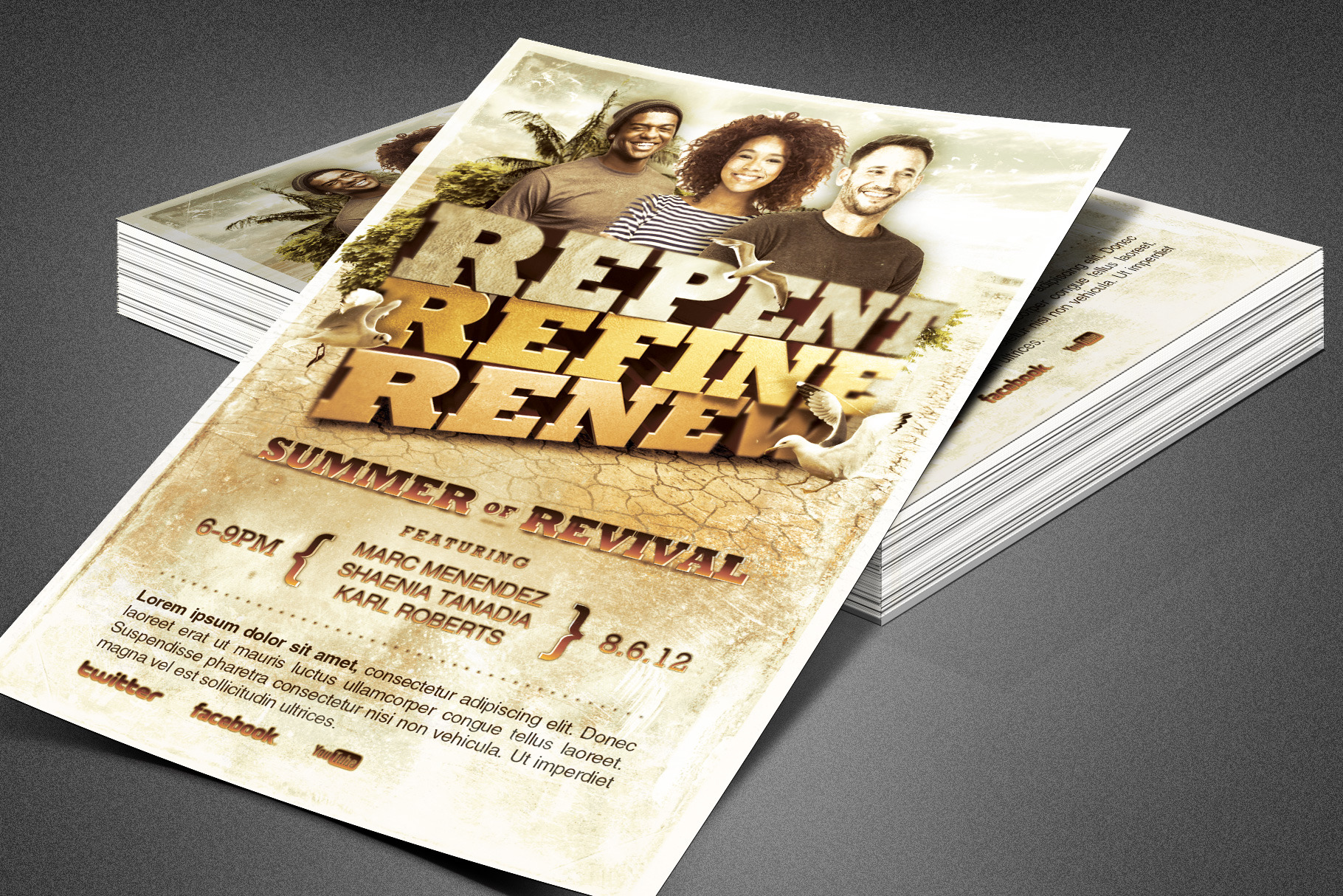 Revive Church Flyer Template, a Flyer Template by loswl