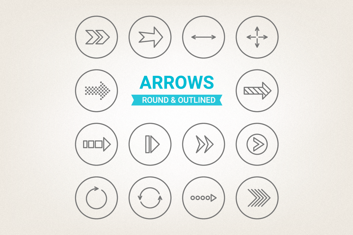 Circle arrows icons, an Outline Icon by miumiu