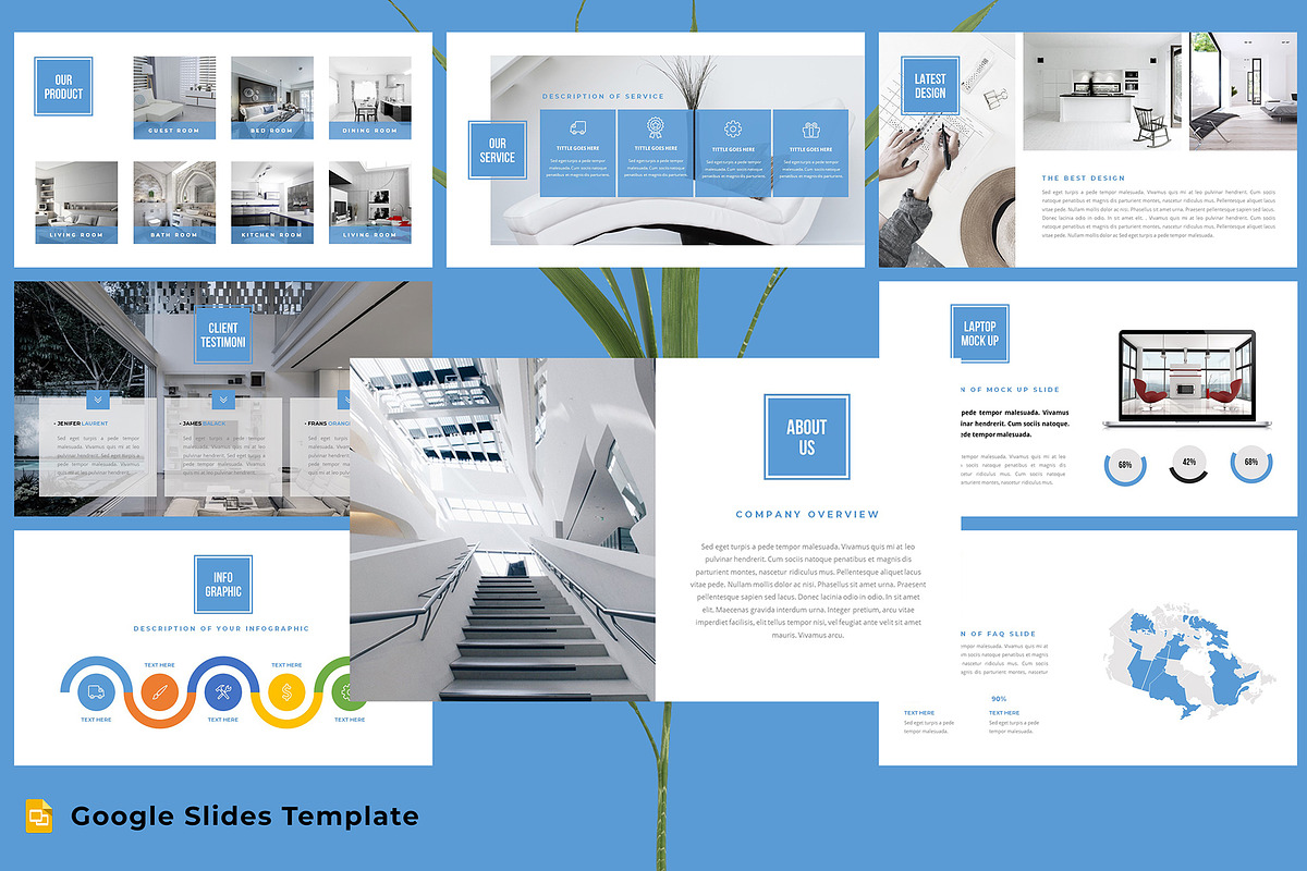Interior Google Slides Template, a Presentation Template by Incools Stokie