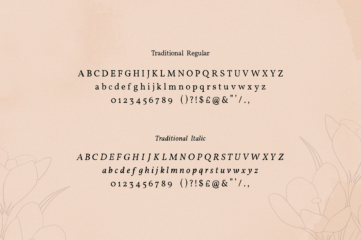Traditional and Exceptional Font Duo, a Serif Font by Salt & Pepper Designs