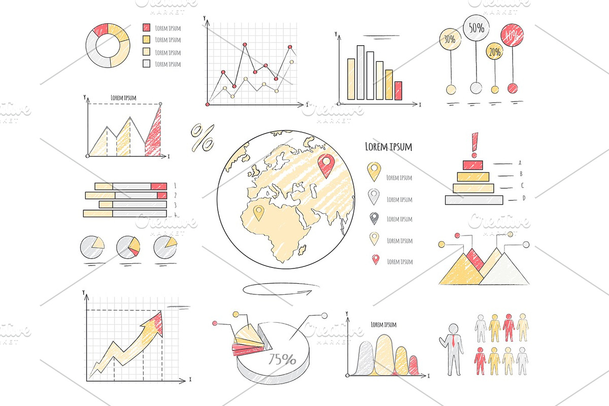 Earth Population Statistics Charts Illustration, a Person Illustration ...