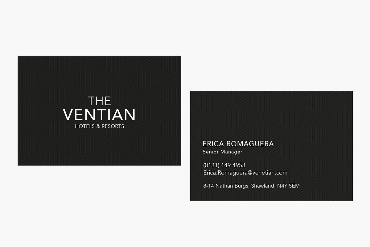 Modern hotel business card template, a Business Card Template by DAIM ...