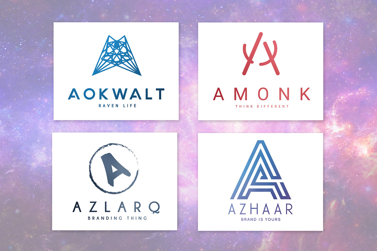 100 A Letter Alphabetic Logos, a Branding & Logo Template by AN Productions