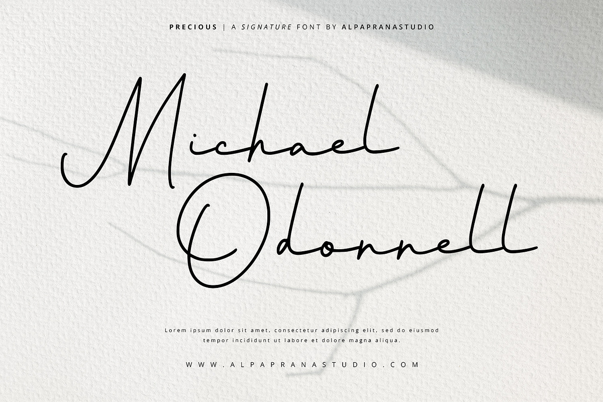 Precious - Signature Font