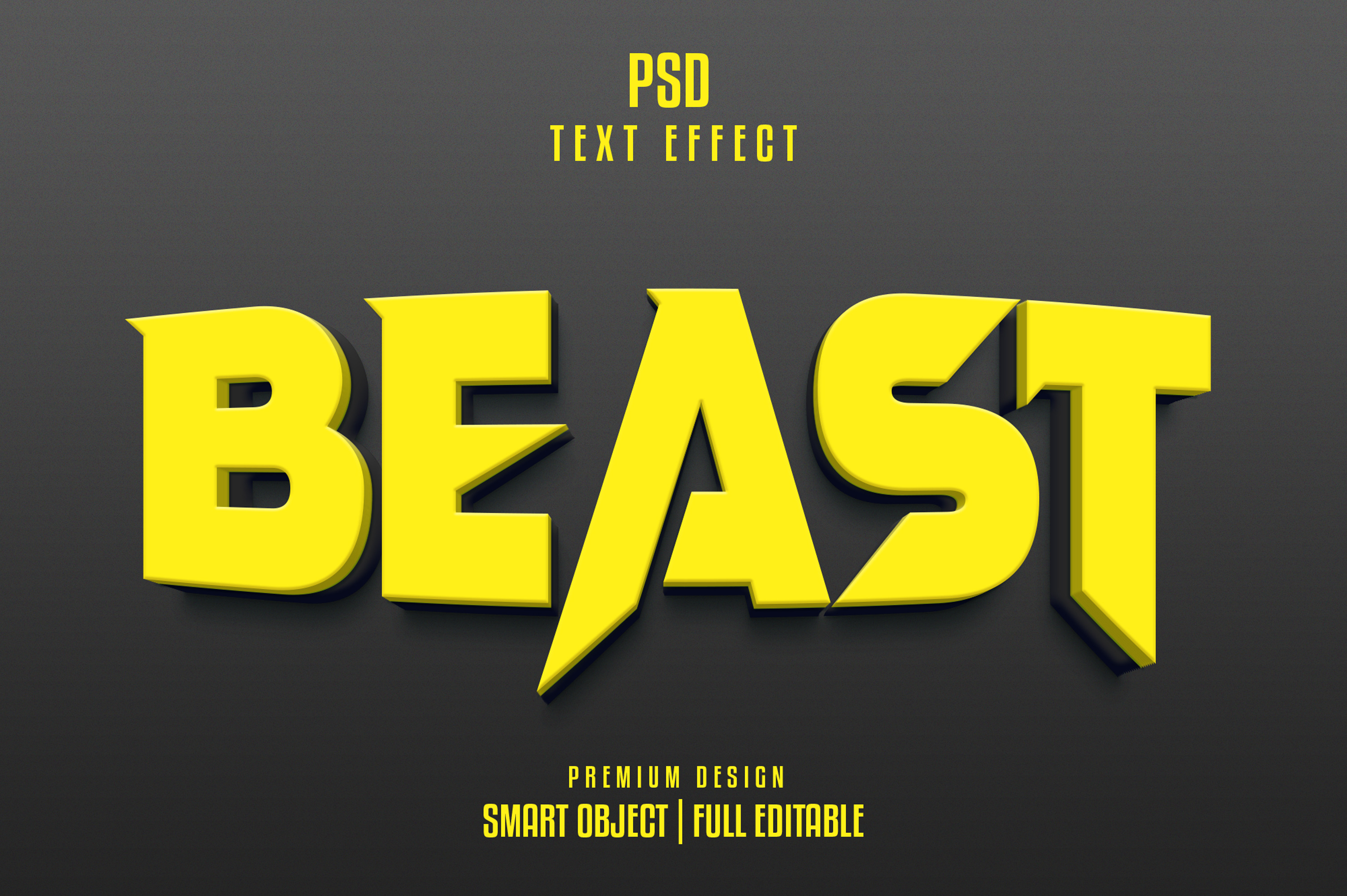 Beast 3d text effect style, a Layer Style Add-On by himelgfx