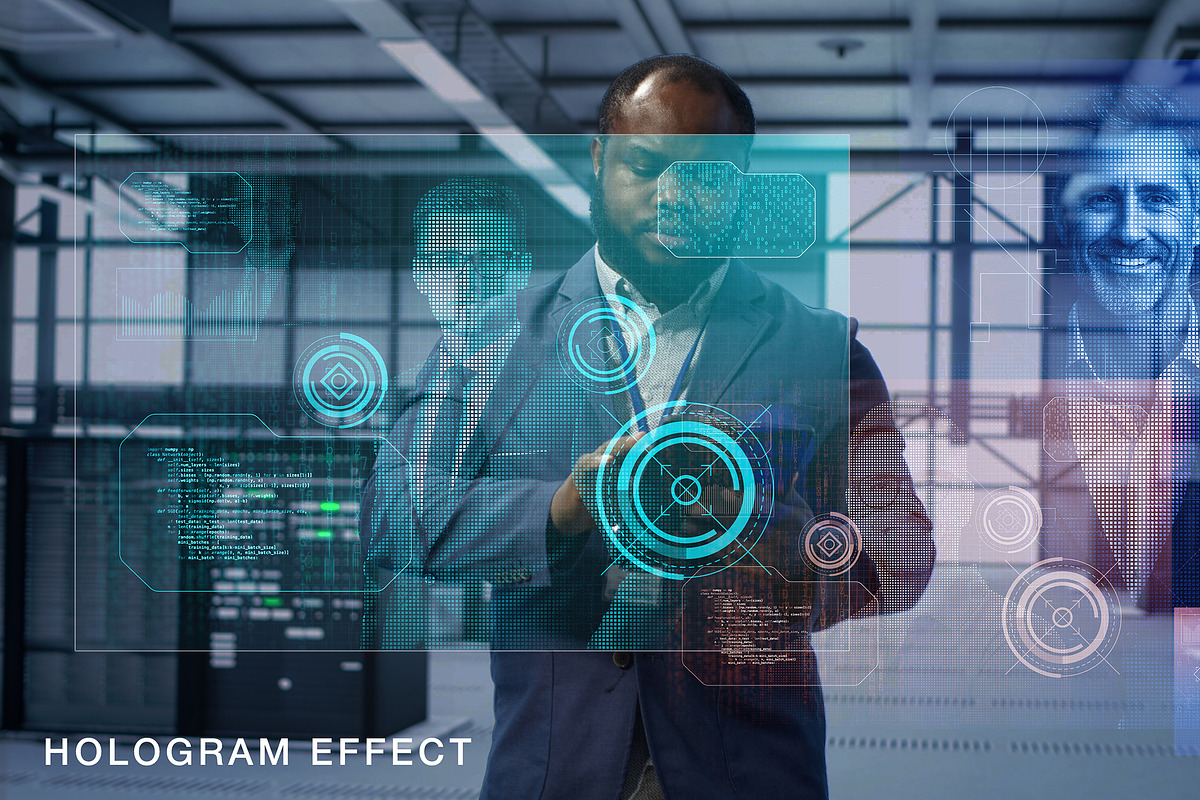 Futuristic Hud Photo Effect Mockup | Creative Market