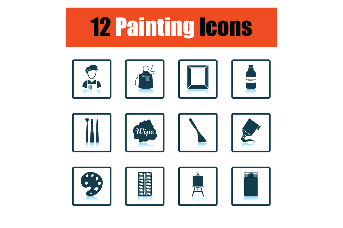 Set of painting icons, an Icon by Pavel Vectors