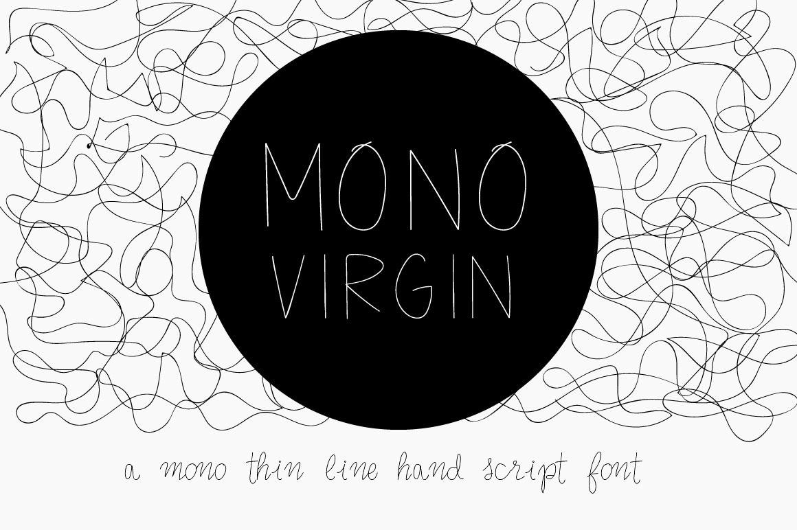 Mono Virgin Script, a Script Font by Becris