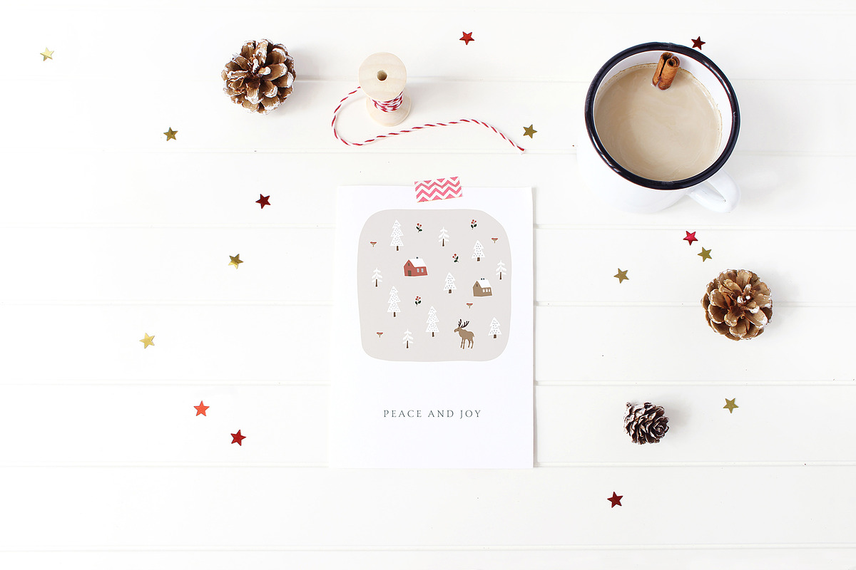 Charming Christmas card, map creator