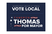 Local Political Yard Sign Template | Creative Market