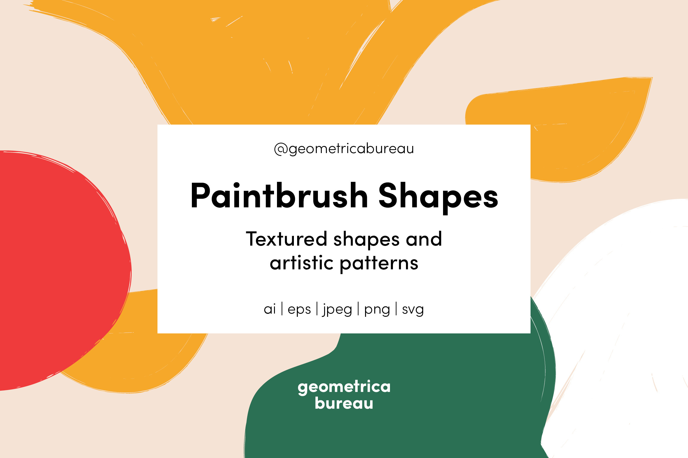 Paintbrush Shapes, a Pattern Graphic by Geometrica Bureau