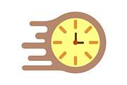 Run clock time icon vector isolated, a Work Illustration by Sky Pics Studio