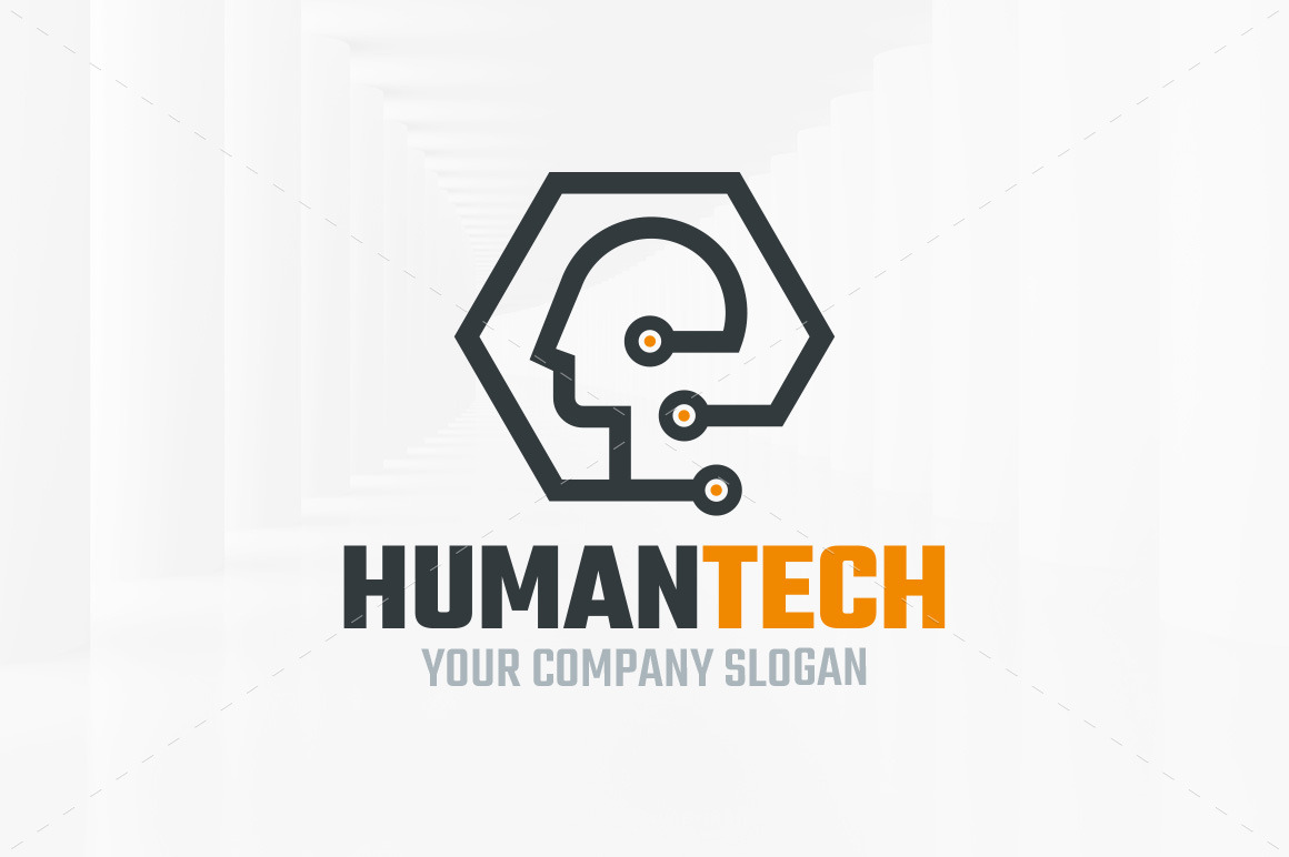 Human Tech Logo Template, a Branding & Logo Template by LOGOMAGINE