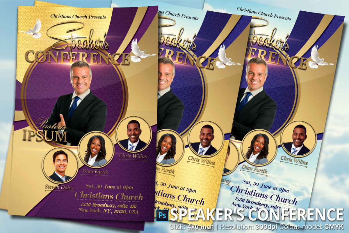 Speaker's Conference Church Flyer, a Flyer Template by Artolus