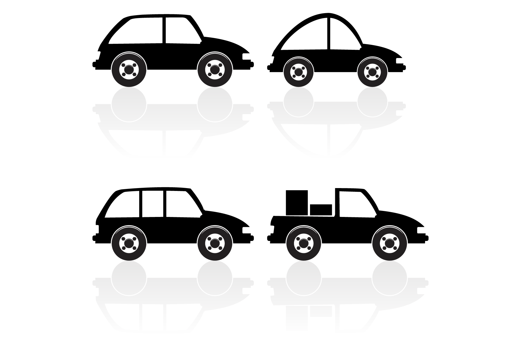 Vector Set of Cars, an Object Graphic by Mohit Designer