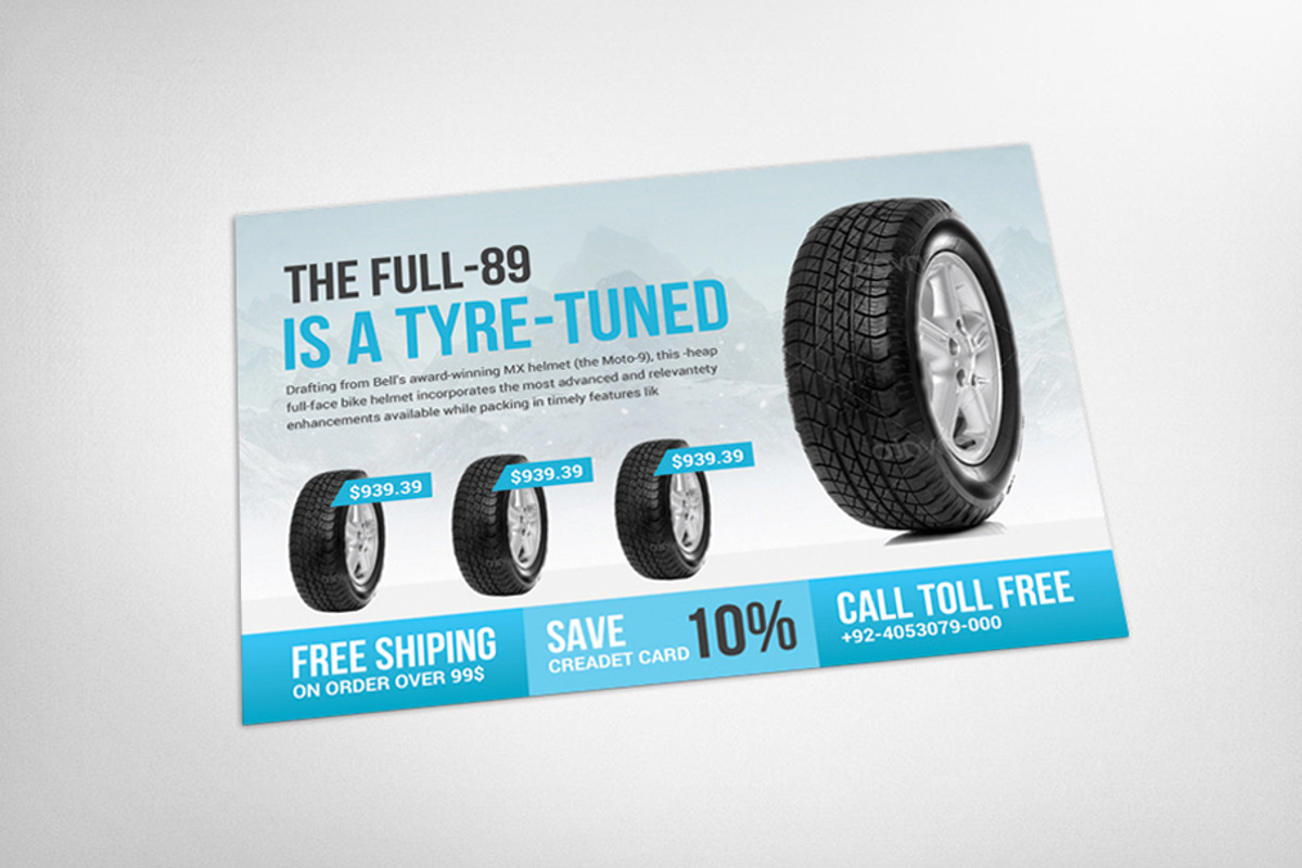 Tires Services Flyer Template, a Flyer Template by graphicforest