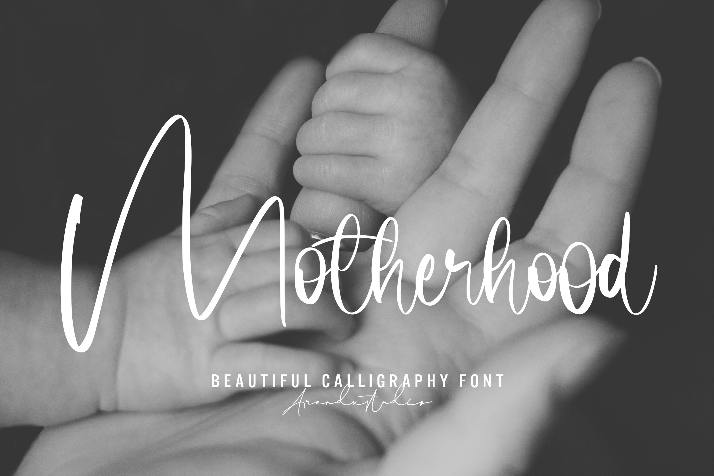 Motherhood - Calligraphy Font, a Script Font by Arendxstudio