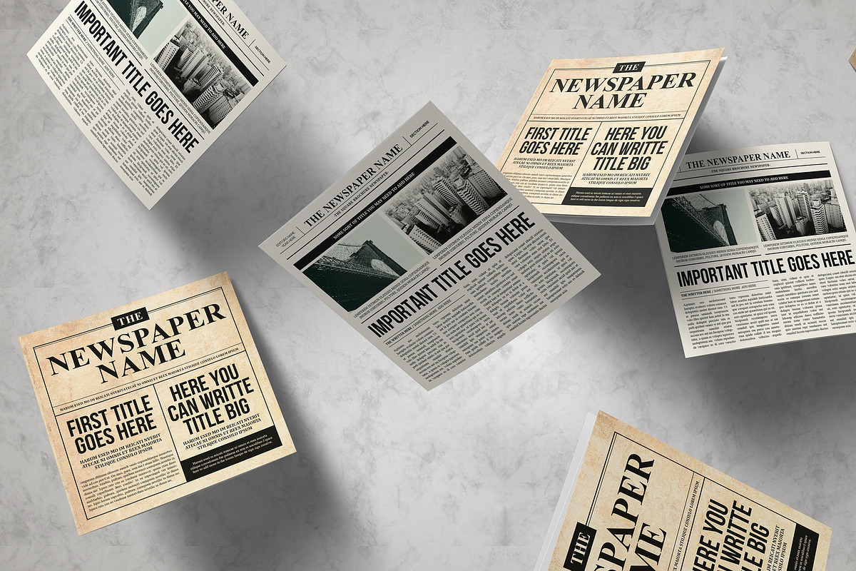 Newspaper Brochure Trifold, a Brochure Template by Luuqas Design