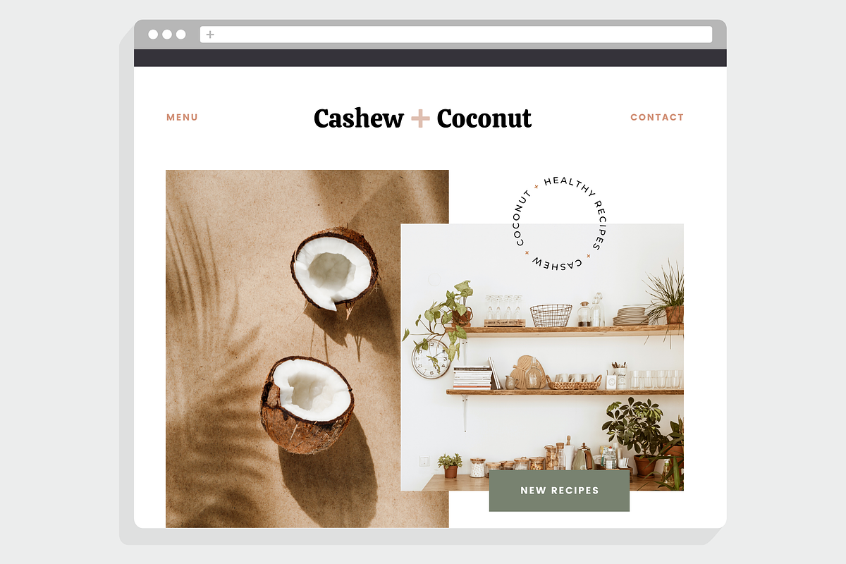 Food Blog Logo Kit for Canva