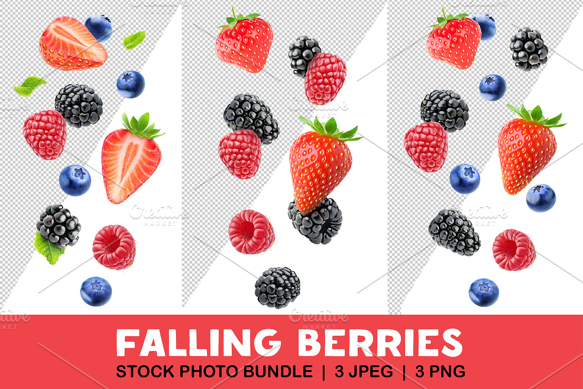 Falling berries, an Object Graphic by Fruits+Veggies