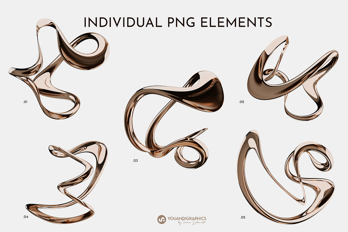 Metallic Elements & Backgrounds, a Graphic by Youandigraphics