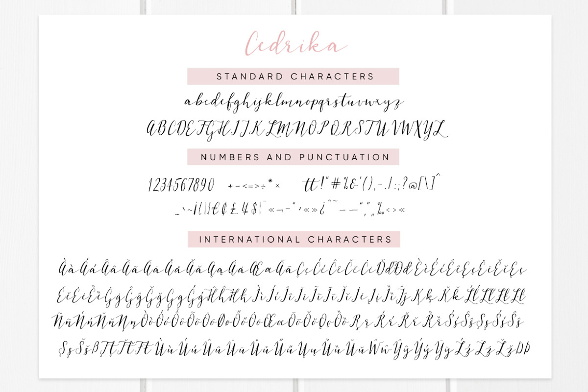 Cedrika script font, a Script Font by Tabita's shop