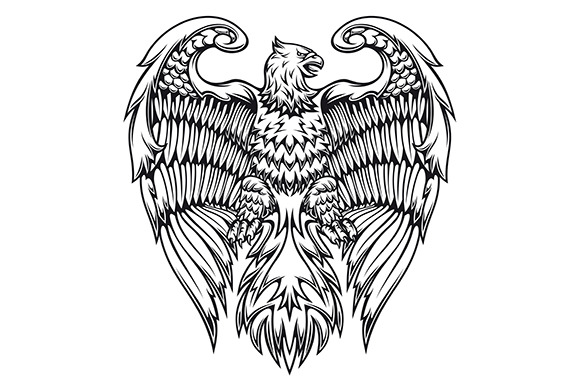 Powerful eagle or griffin, a Graphic by Vector Tradition