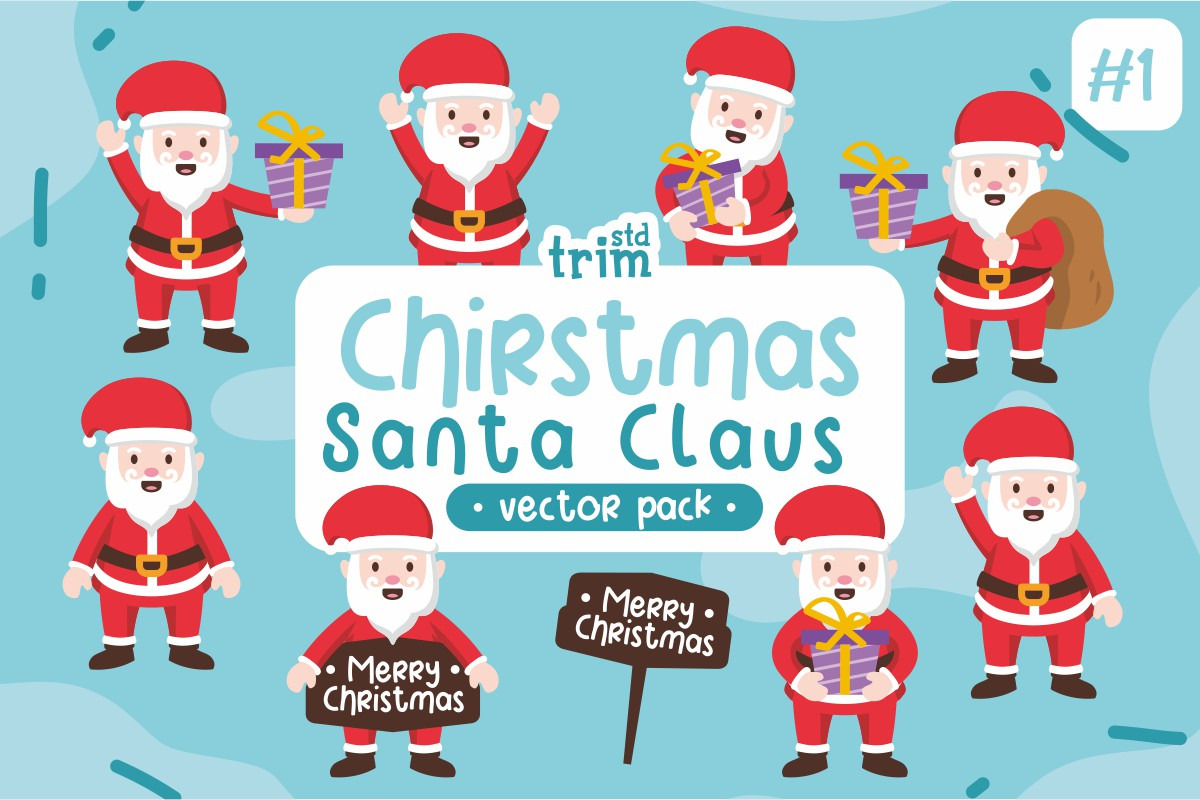 Christmas Santa Claus Pack, an Illustration by TrimStudio