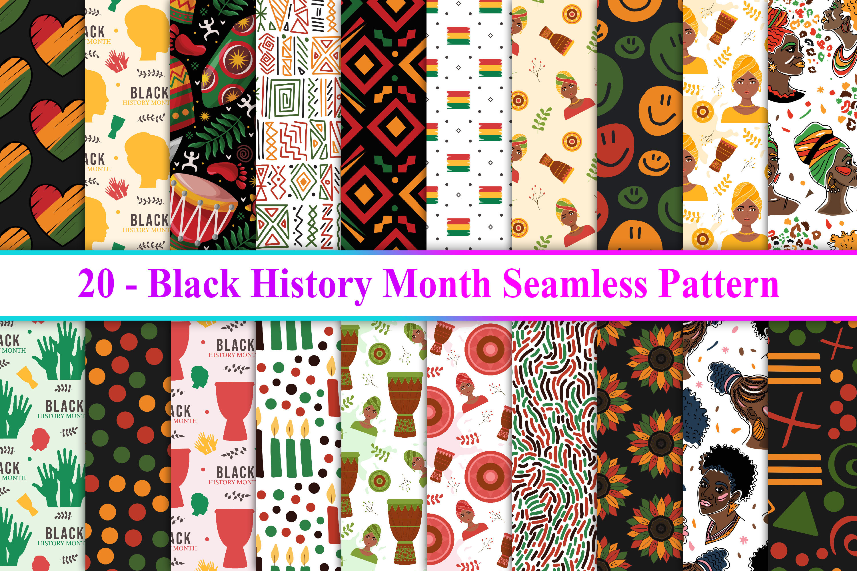 Black History Month Seamless Pattern, a Pattern Graphic by Digital Studio