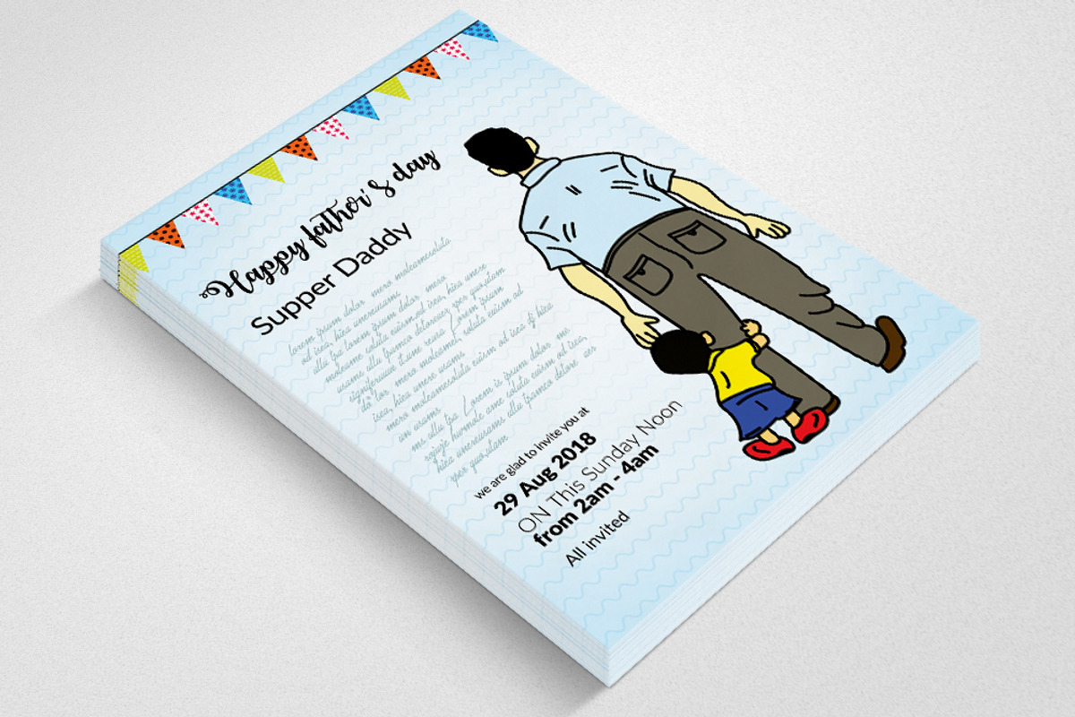 Super Dad Father's Day Flyer Templat, a Flyer Template by Design Up