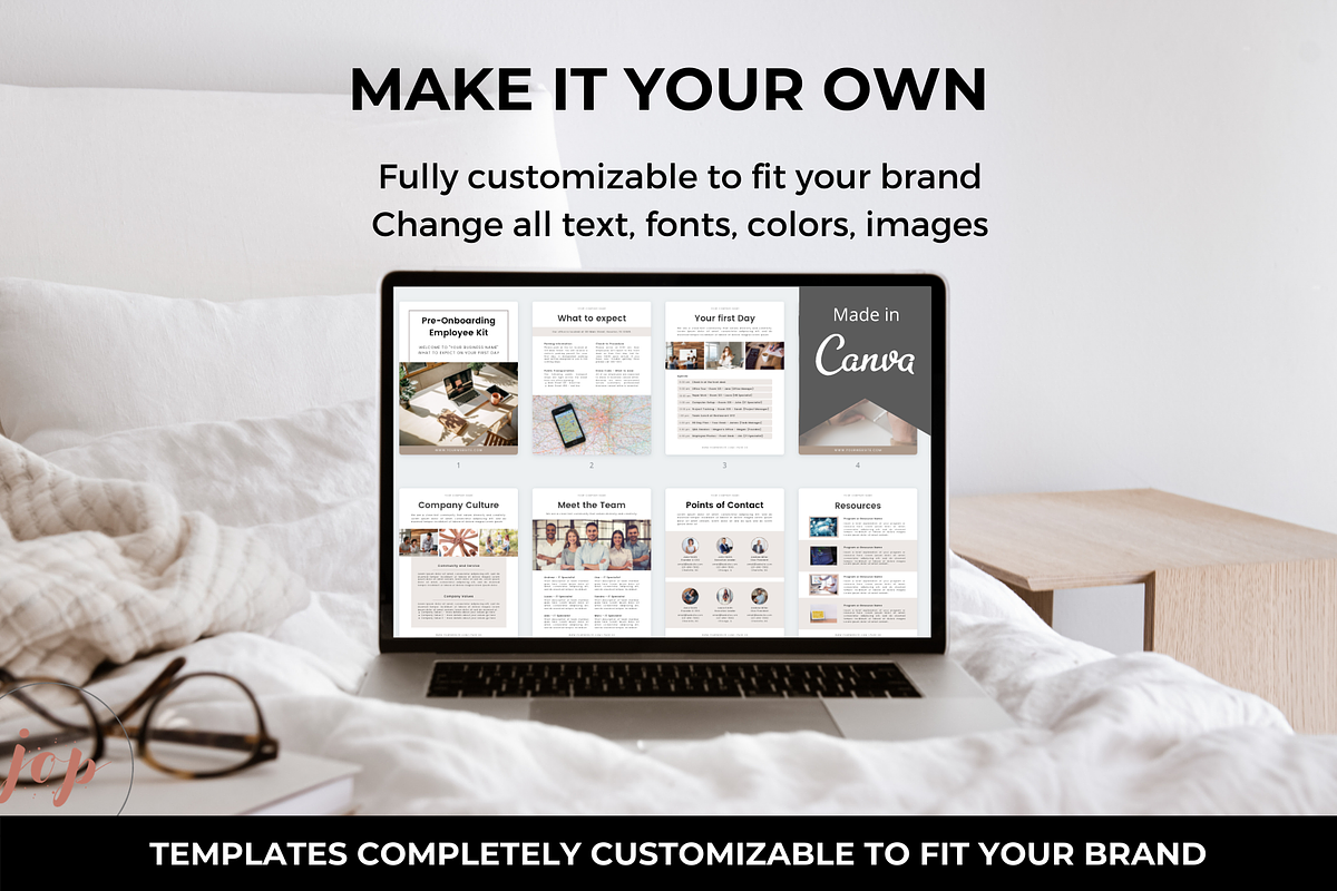 Employee Onboarding Handbook Guide, a Brochure Template by Julia On Purpose
