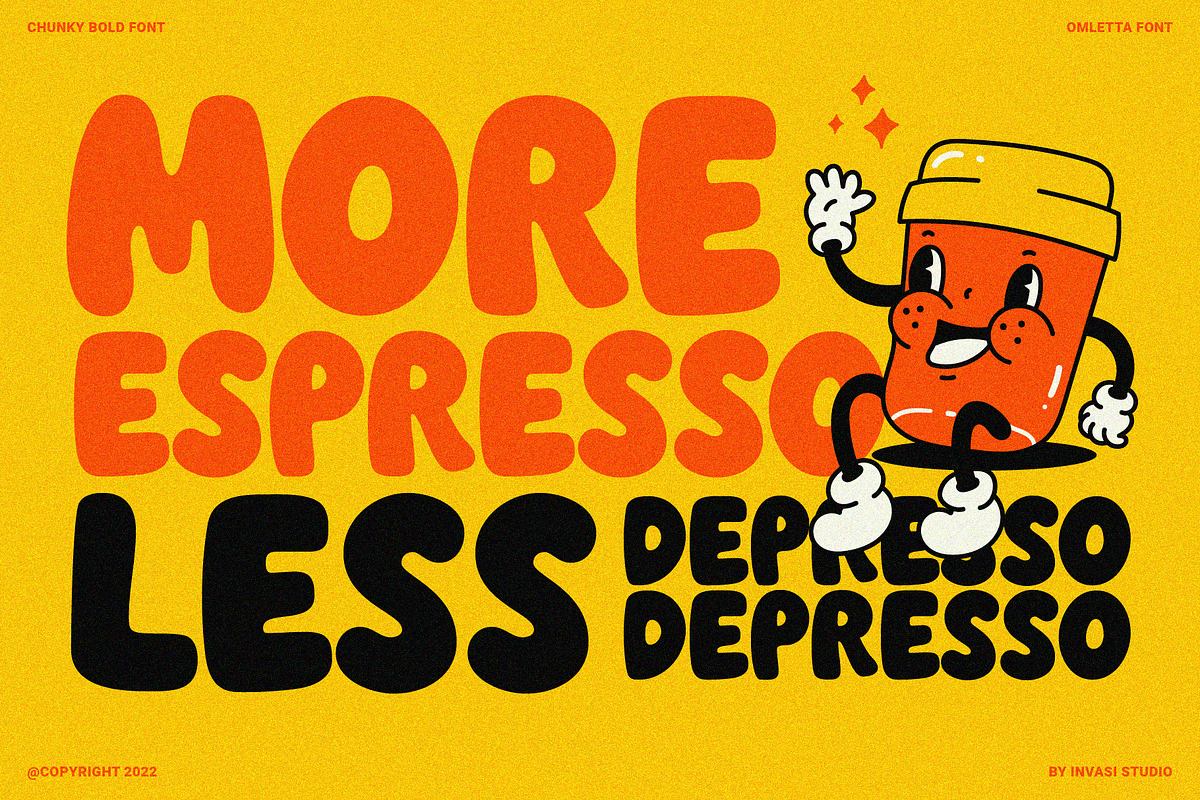 Omletta - A Chunky Bold Font | Creative Market